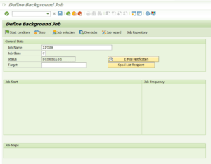 How to schedule a JOB in SAP