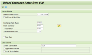Upload exchange rates automatically in SAP